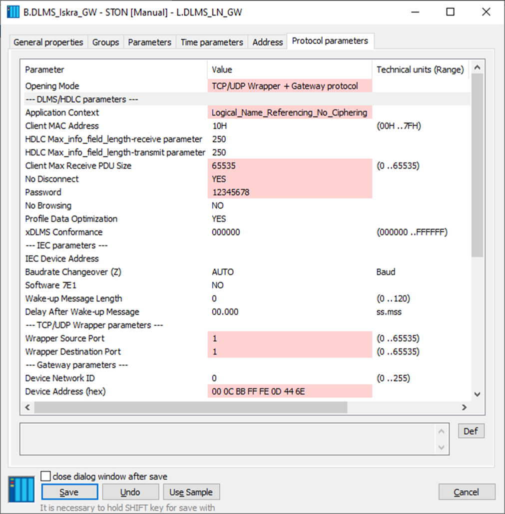 Communication - DLMS and Iskraemeco AC750 concentrator