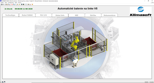 Monitoring of Fanuc Robots with application based on the D2000